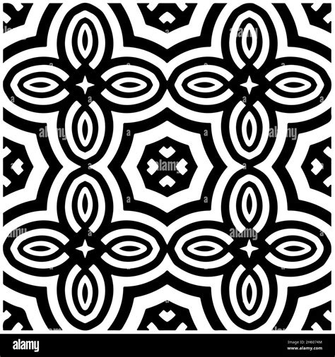 Vector Geometric Seamless Patternmodern Geometric Background With Abstract Shapesmonochromatic