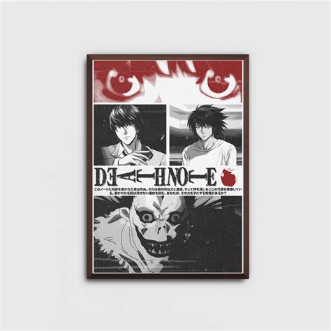 Death Note Poster Death Note Print Death Note Anime Poster Death
