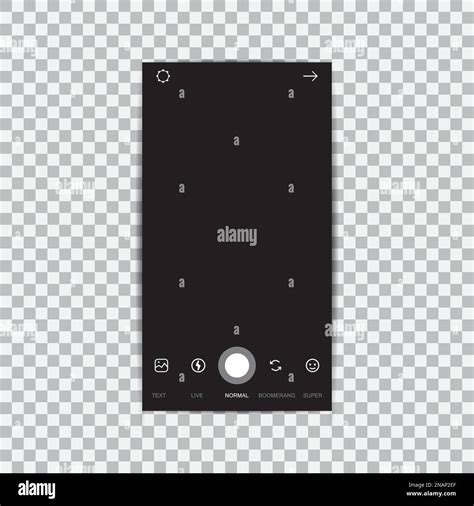 Camera Interface Frame With Flat Icons Isolated On Black Background Stock Vector Image Art Alamy