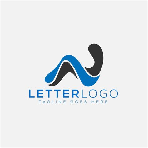 N логотип дизайн шаблона векторной графики элемент брендинга Премиум векторы