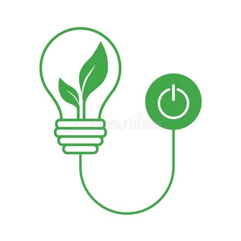 Save Energy Concept Switch Off Electric Button Stock Vector
