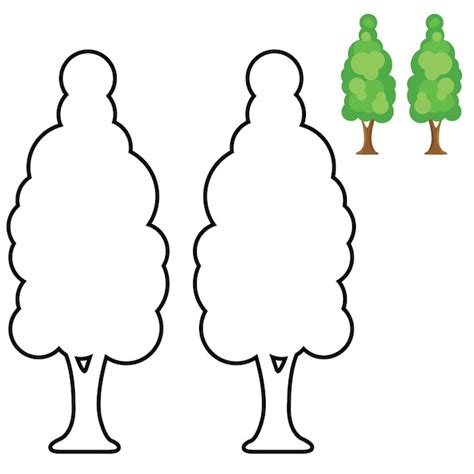 Premium Vector Tree Cartoon Outline