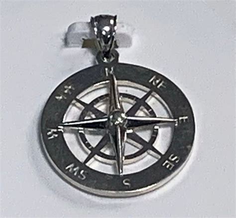 Small Compass Rose Pendant Etsy