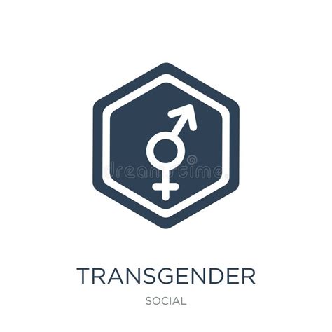 Transgender Icon In Trendy Design Style Transgender Icon Isolated On