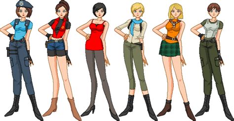 Resident Evil Girls In A Ssmu Style By Cherryr95 On Deviantart R