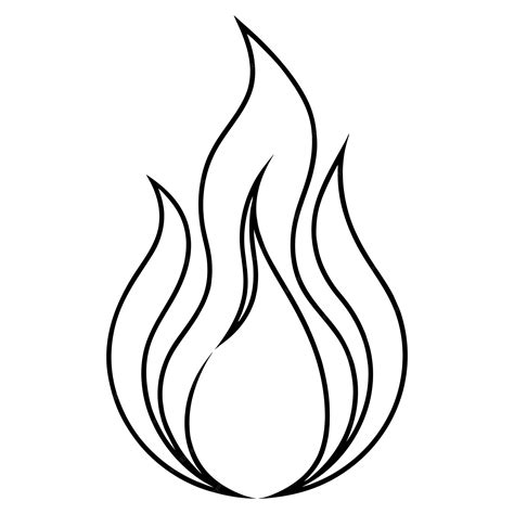Premium Vector Elegant Flame Outline Vector Simple And Minimalistic