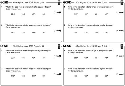 Angles Regular Polygons Higher Gcse Questions Aqa These