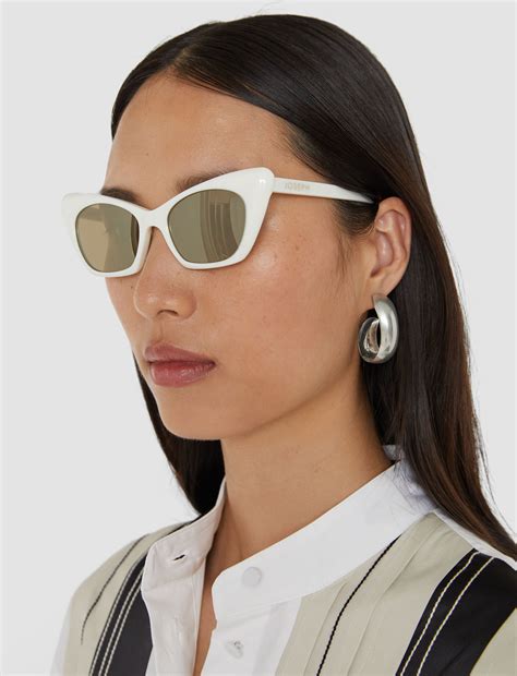 Cat Eye Sunglasses In White Joseph Ca