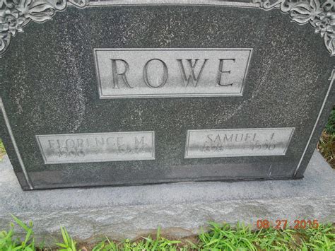 Samuel J Rowe 1898 1990 Find A Grave Memorial