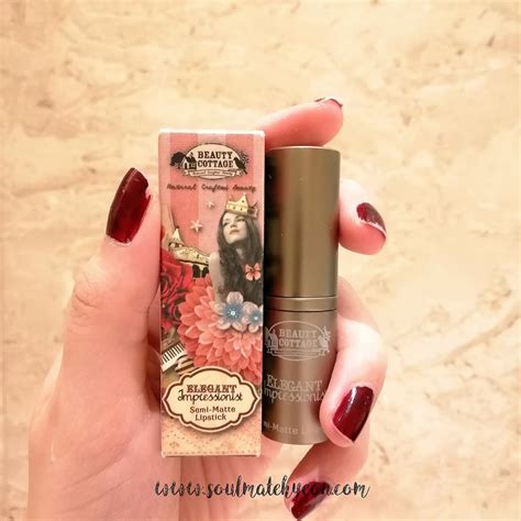 Review Beauty Cottage Elegant Impressionist Semi Matte Lipstick No