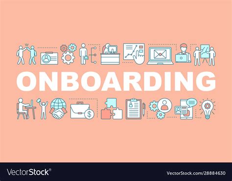 Employee Onboarding Process Word Concepts Banner Vector Image