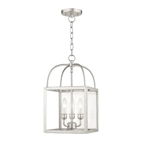 Livex Lighting 3 Light Bn Chain Hangceiling Mount