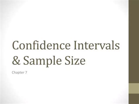 Ppt Confidence Intervals And Sample Size Powerpoint Presentation Free
