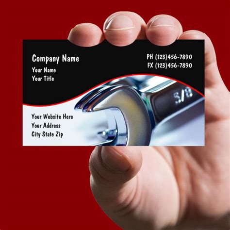 Mechanic Business Cards Card Bee