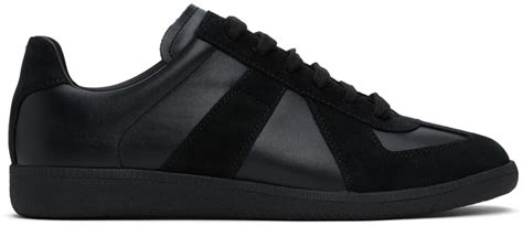 Maison Margiela Black Replica Sneakers Ssense Canada