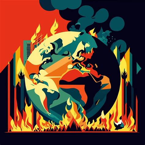 Premium Vector Global Warming Concept Artwork