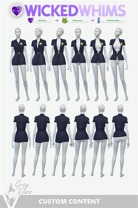 The Sims 4 Female Police Officer Costume Cc Maxis Match 5 Swatches Base