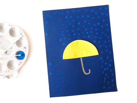 Rainy Day Q Tip Painting Craft Our Kid Things