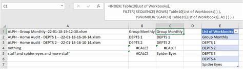 Search Cell For Specific Text Against Table Column And If Found Return