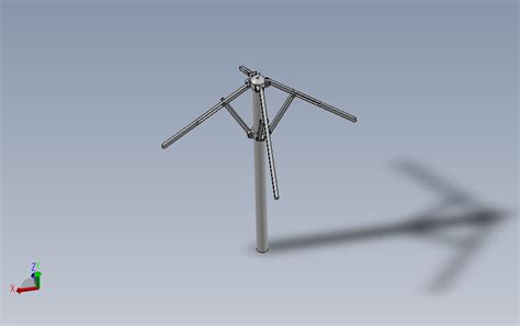 雨伞骨架 Solidworks 2021 模型图纸下载 懒石网