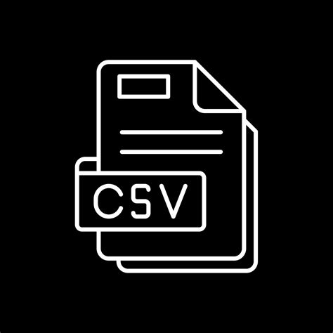 csv line inverted icon 41720360 vector art at vecteezy