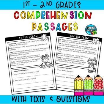 Reading Comprehension Worksheets Passages And Questions With MENTOR
