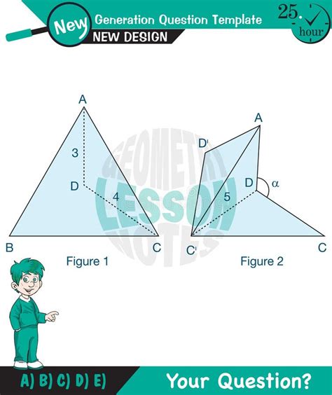 Geometry Angles In Triangles Special Triangles Next Generation Question Template Eps Stock