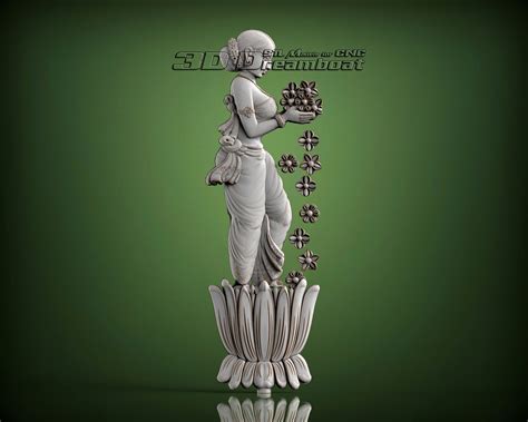 Indian Girl 3d Stl Model For Cnc Router Artcam Vetric Etsy