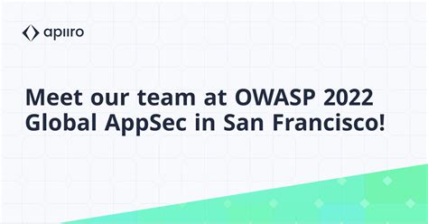 Apiiro At OWASP Global AppSec Conference