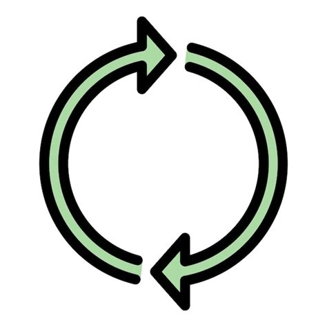 Premium Vector Two Arrows Forming A Circle Icon Outline Two Arrows Forming A Circle Vector