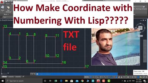how make coordinates with nubering and txt file with lisp sr2 youtube