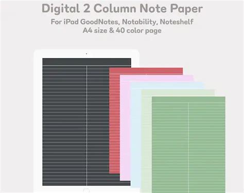 Two Column Notes Template Etsy Notes Template Printable Graph Paper Mind Map Template