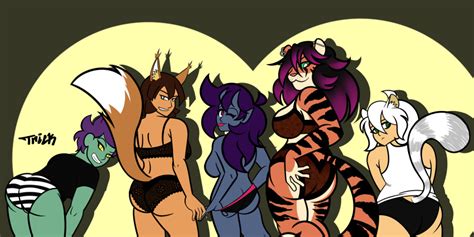 Rule 34 Anthro Ass Ass Cat Girl Demon Girl Fox Girl Furry Group Group