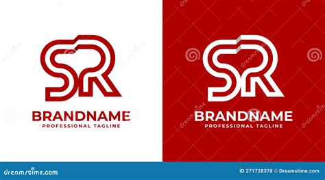 Modern Letter Sr Monogram Logo Stock Illustration Illustration Of