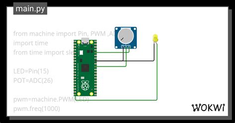 Led Brightness By Pwm By Balaji Wokwi Esp32 Stm32 Arduino Simulator