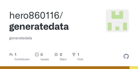 github hero860116 generatedata generatedata