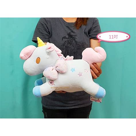 正版 雙子星獨角獸 Kikilala 約24 45公分 獨角獸娃娃 獨角獸抱枕 彩虹馬 抱枕 三麗鷗 蝦皮購物