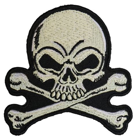Skull And Cross Bones Patch Biker Skull Patches By Ivamis Patches