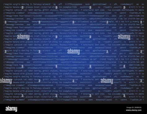 artificial intelligence prompt typography background concept of