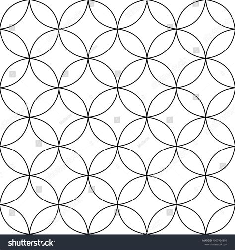 Vektor Stok Geometric Pattern Grid Circles Curved Lines Tanpa Royalti 1067926805 Shutterstock