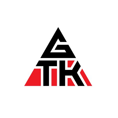 diseño de logotipo de letra de triángulo gtk con forma de triángulo monograma de diseño de