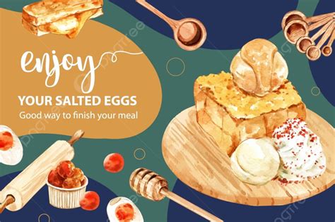 Salted Egg Frame Design With Rolling Pin Template Download On Pngtree
