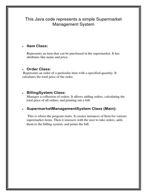 Supermarket Management System Download Free Pdf Computer Science