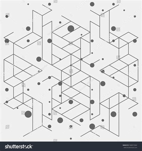 Geometric Lines Dots Line Pattern Modern Stock Vector Royalty Free 588873584 Shutterstock