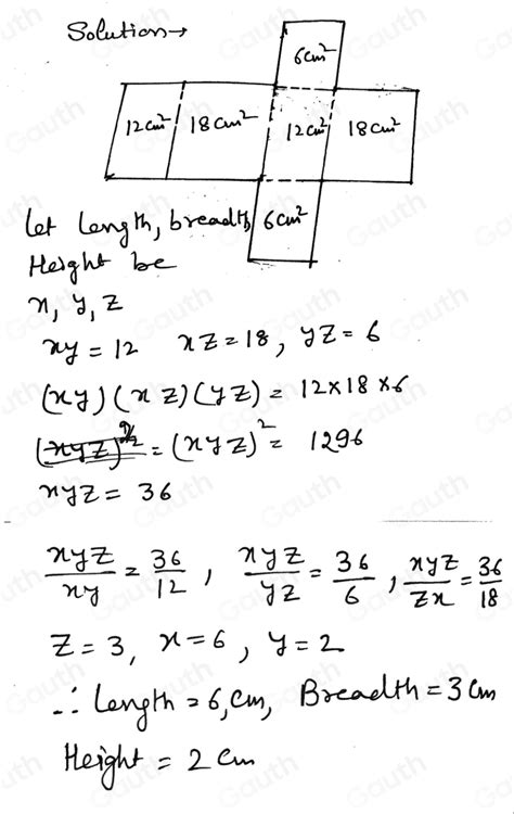 solved the net of a rectangular prism is shown below the surface area