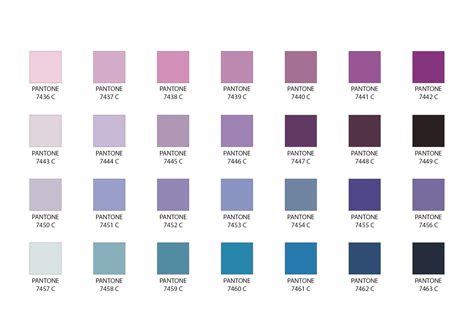 Pantone Color Chart Purple