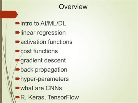deep learning r with keras and tensorflow pptx computing technology and computing