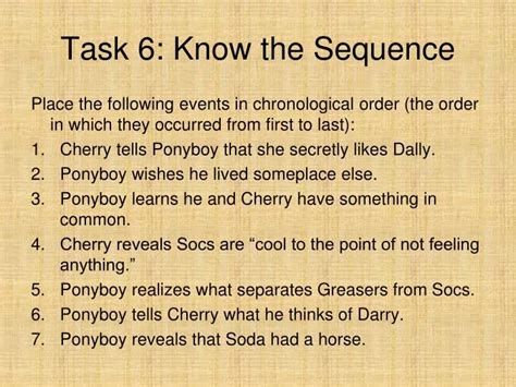 PPT Task 6 Know The Sequence PowerPoint Presentation Free Download ID 2809822