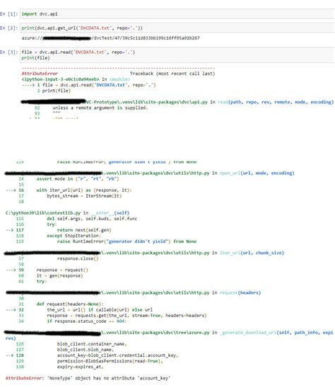 AttributeError With Dvc Api Read To Azure Blob Storage Questions