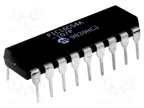 pic16c54a 10 p microchip technology ic pic microcontroller memory